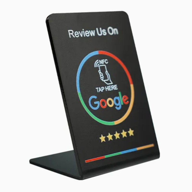 Google Review NFC Stand - Black - GeeWiz