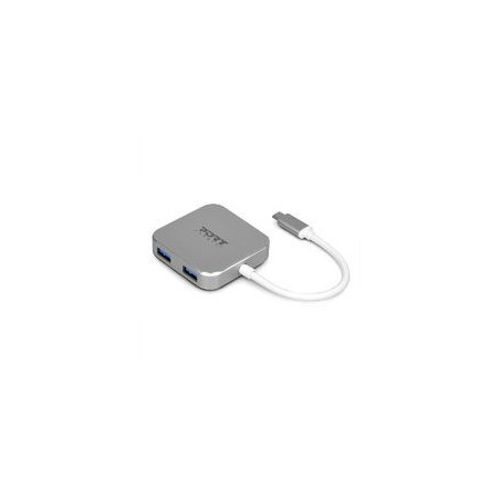 Port Designs 900123 4 Port Hub - USB-C - GeeWiz