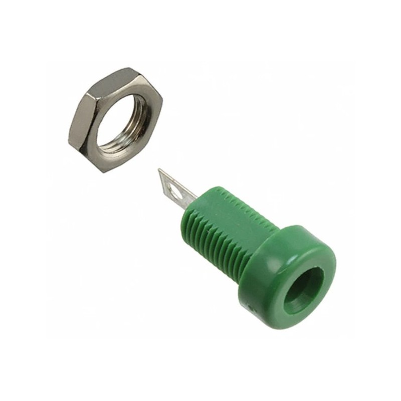 SOCKET BANANA 4mm GREEN SOLDER 4MMGBS - GeeWiz