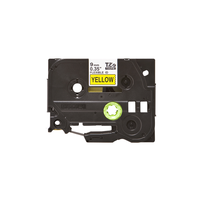 Brother TZE FX621 Labelling Tape Cassette - 9mm Black on Yellow 8m - GeeWiz