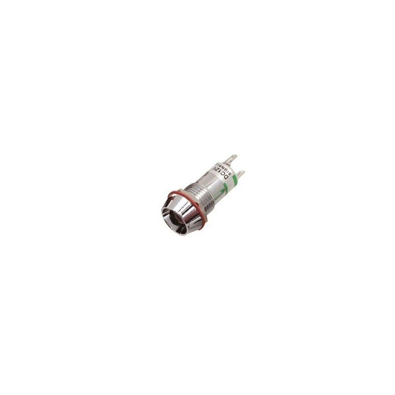 5mm LED INDICATOR 12VDC YELLOW PANEL HOLE10mm XD22-10-12VDC-YL - GeeWiz