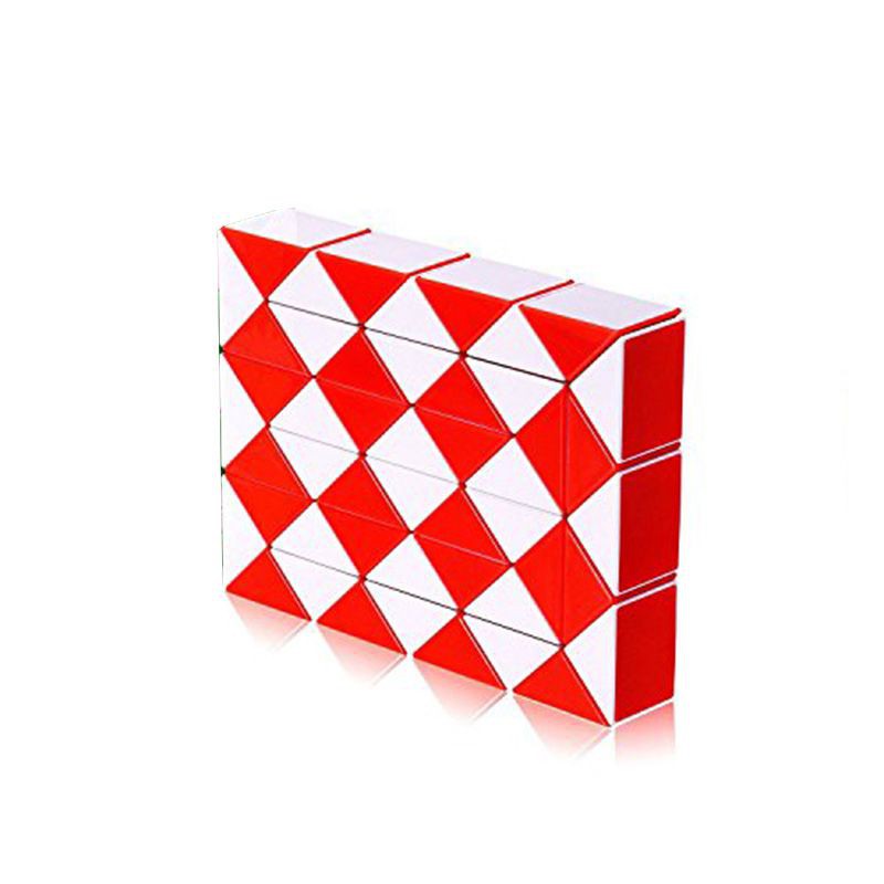 Magnetic Snake Cube (36pc) - Red & White - GeeWiz