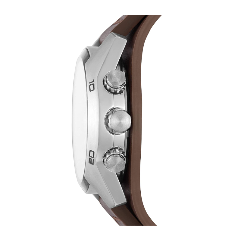 Fossil Men's Coachman Quartz Stainless Steel and Leather Watch - Brown ...