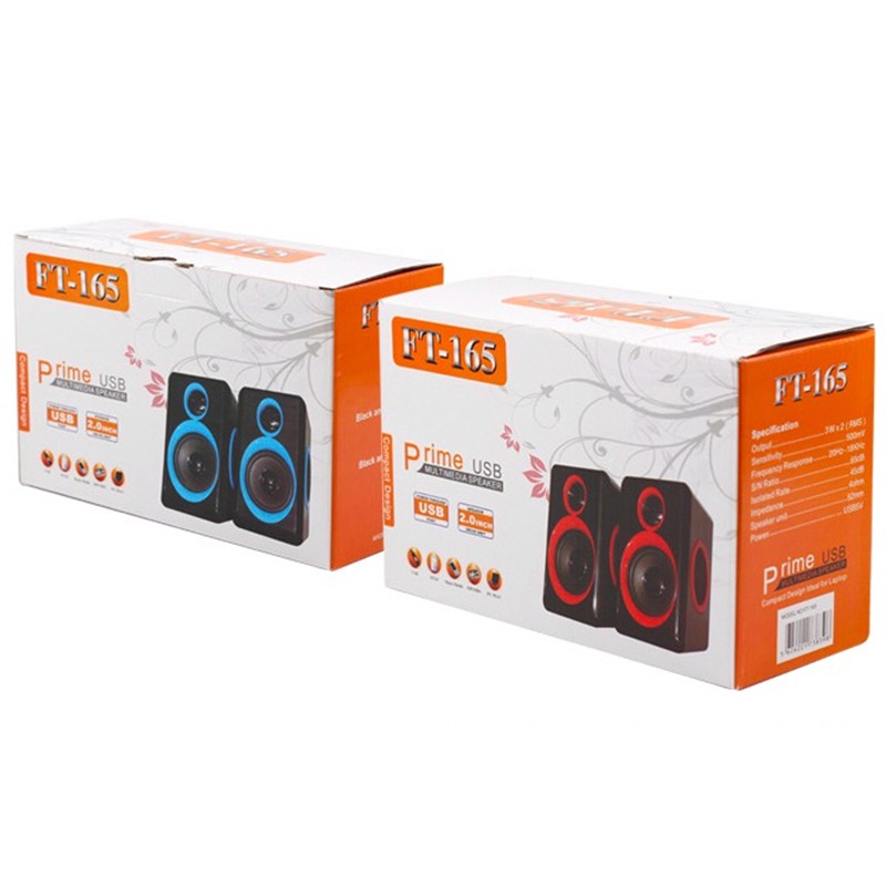 TUFF-LUV FT165 2x3W USB Compact Stereo Speakers with 3.5mm input - GeeWiz