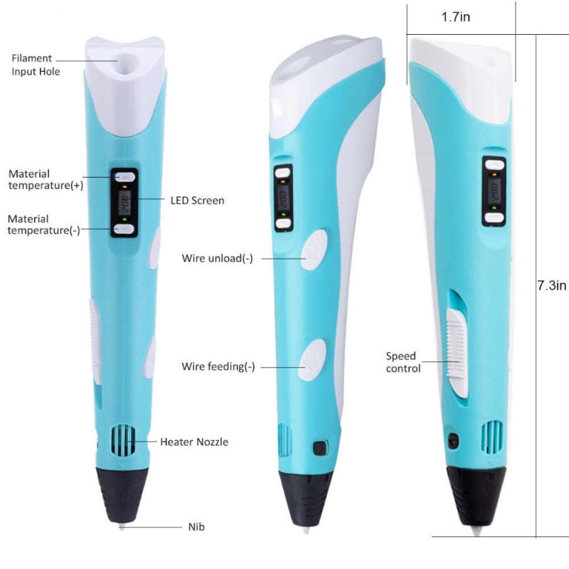 V2S 3D Printer Printing Pen with LED Display - GeeWiz