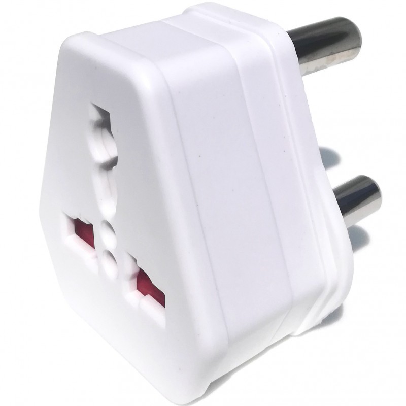 European USA UK Multi Plug to South African Power Converter - White - 2 ...