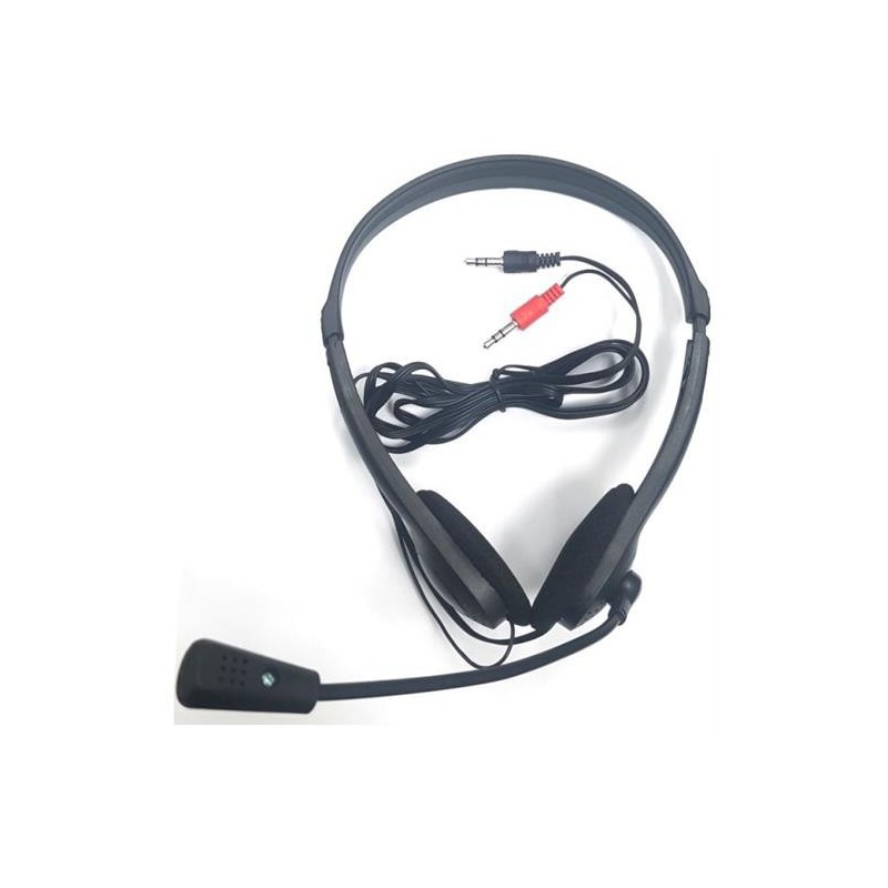 UniQue Stereo Headphones with Flexible Microphone - Black - GeeWiz