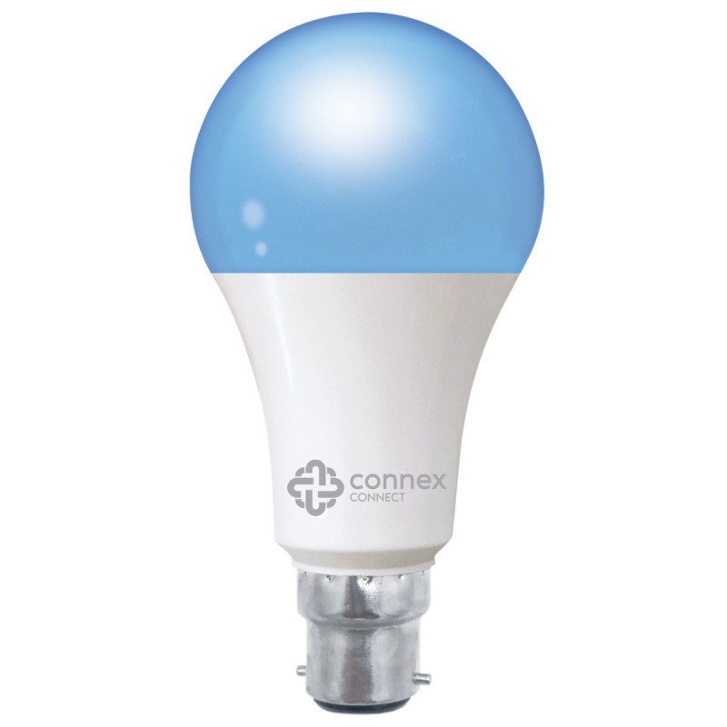 Connex Connect Smart Wi-Fi 10W LED Bulb RGB+W Bayonet - GeeWiz