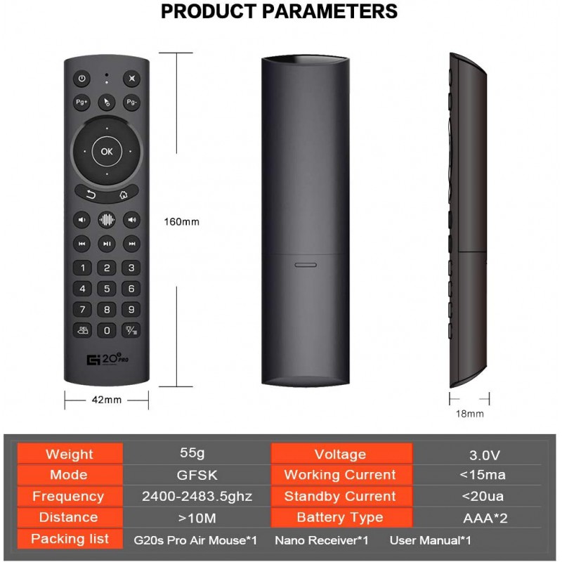 G20s Pro Voice Air Remote Mouse - GeeWiz