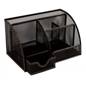 SDS M810 Wire Mesh Clip Pen and Memo Holder with Drawer Organizer ...