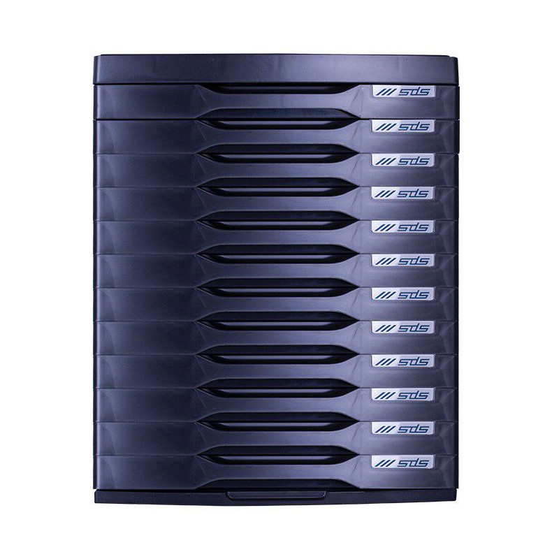 SDS - 12 Drawer Filing System - Charcoal - GeeWiz