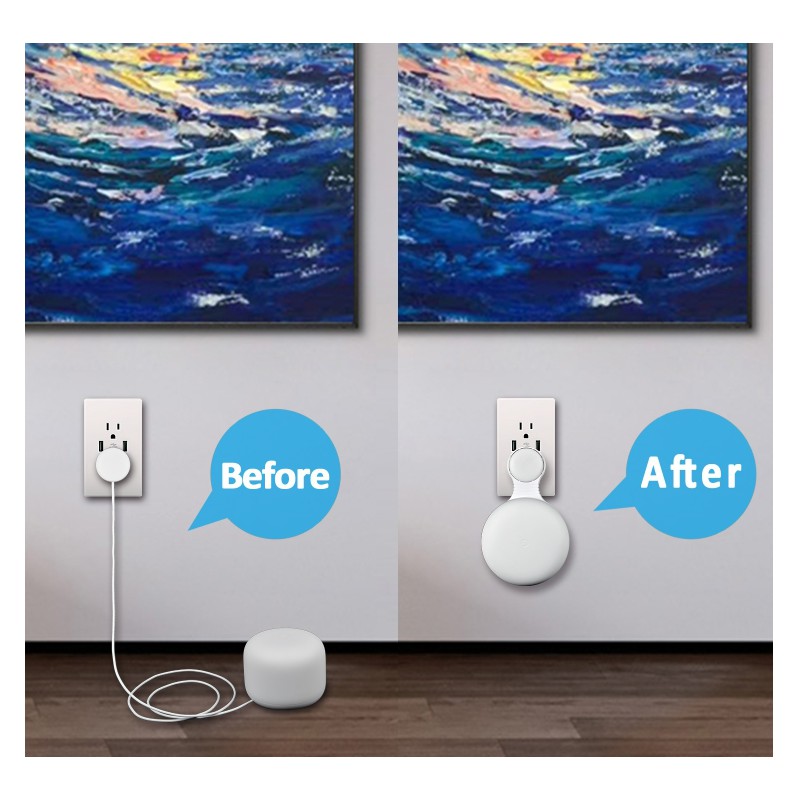 Google Nest Wifi Mount (Mounts to the Adapter Plug) - GeeWiz