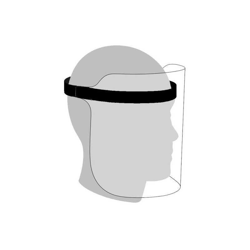 Casey Faceshield With Adjustable Elastic Band - Black - GeeWiz