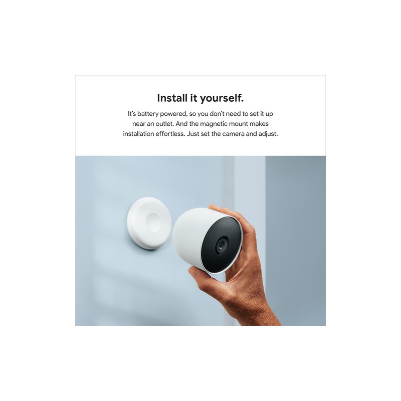 Google Nest Cam 1080p Indoor/Outdoor Camera (Battery Operated) - GeeWiz