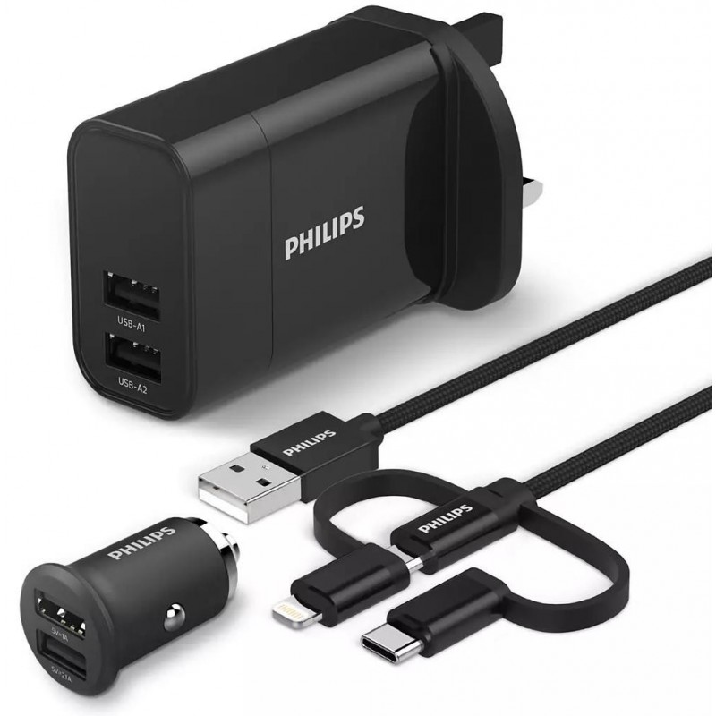 Philips USB Car and Wall Chargers - GeeWiz