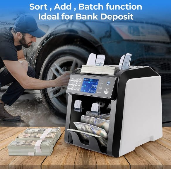 Point of Sale Equipment - Dual Pocket Bank Note Cash Counter with ...