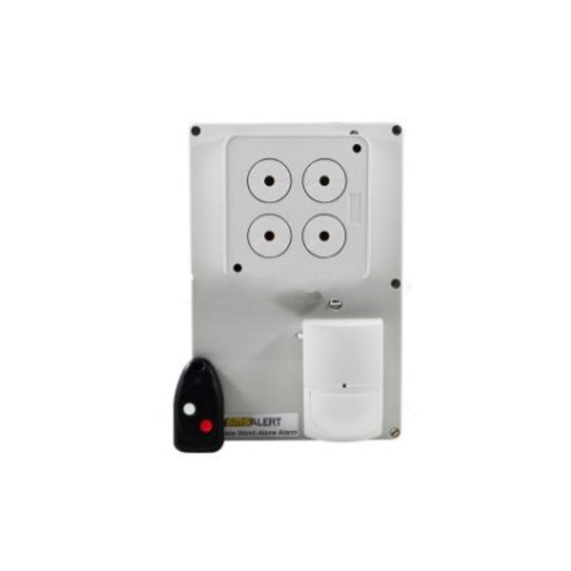 SMS Alert Standalone Alarm Kit - 1 PIR Sounder 3Ch Rx 8 User - GeeWiz