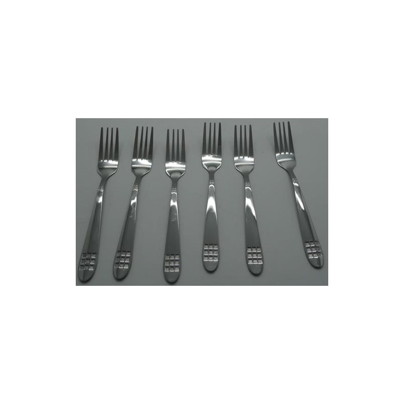 Casey Catering 6 Piece Stainless Steel Dinner Dessert Forks Set - GeeWiz