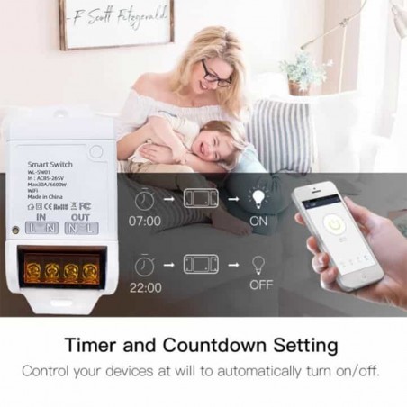 Tuya Wi-Fi Geyser Smart Switch Breaker - 30A / 6600W / Smart Life App ...