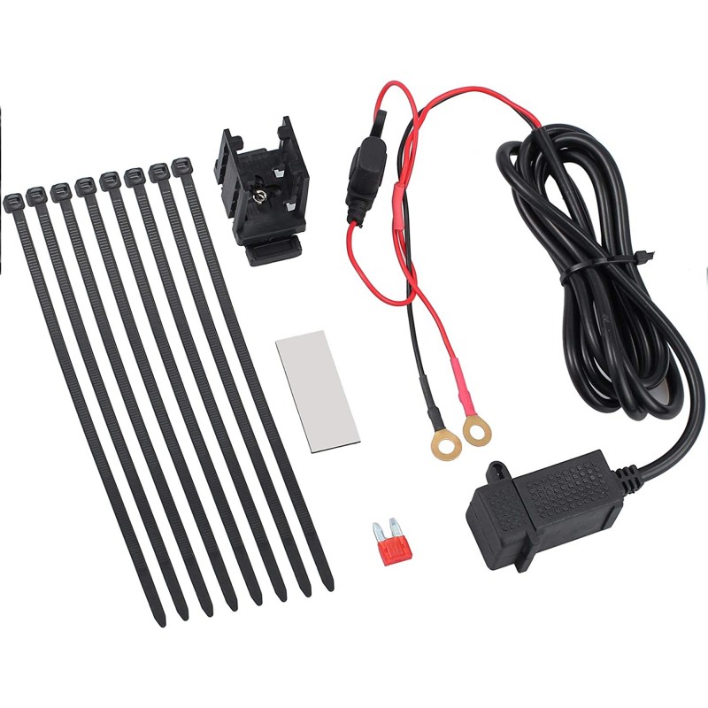 Universal Motorcycle Dual USB Phone/GPS Charger with Inline Fuse (12V ...