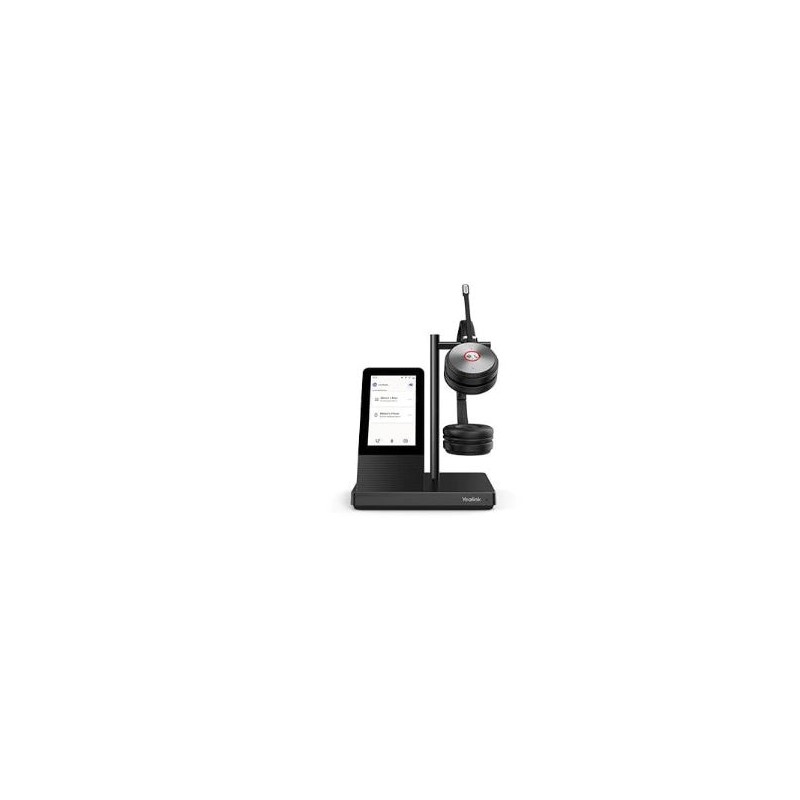 Yealink WH66 DECT Wireless On-Ear Dual Headset with Touchscreen Base ...