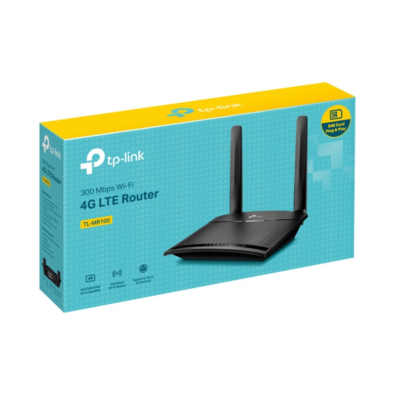 TP-Link 300Mbps Wireless N 4G LTE Router (TL-MR100) - GeeWiz