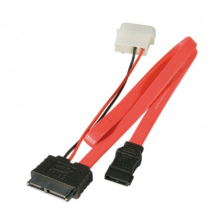 Lindy 33607 Internal Slim SATA Cable with 5.25" PSU Power Connection ...