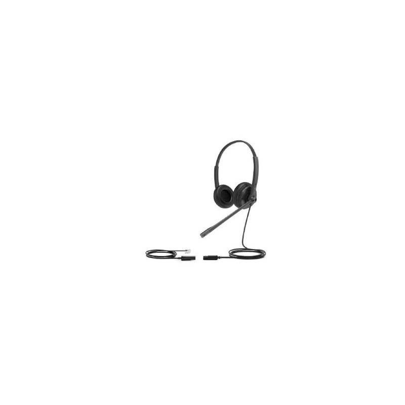 Yealink YHS34-Dual Wired Headset with QD to RJ-9 Port - GeeWiz