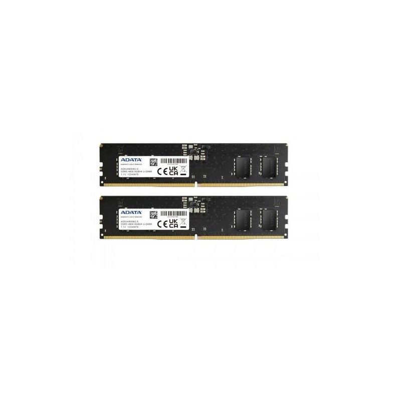 Adata AD5U48008G-DT DDR5-4800 U-DIMM 16GB (2 x 8GB) DDR5 DRAM 4800MHz ...