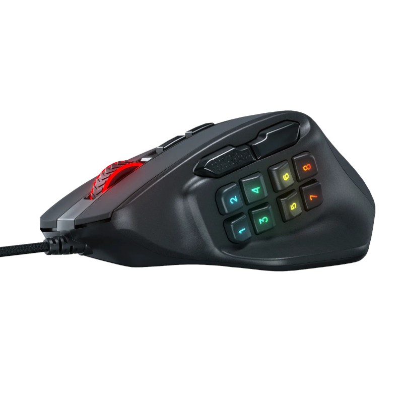 Redragon M811 AATROX MMO Gaming Mouse – Black - GeeWiz