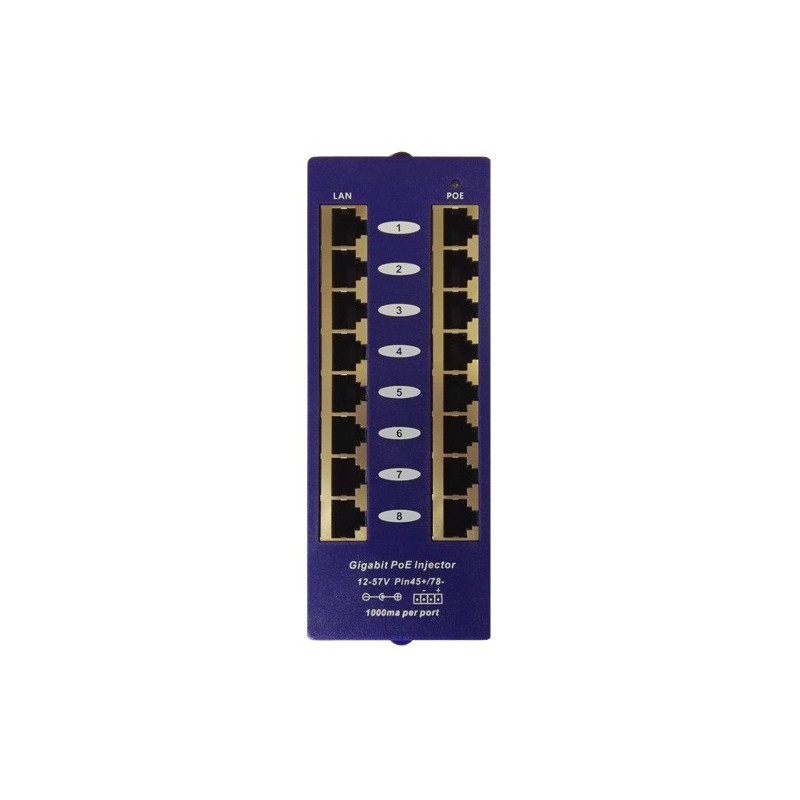 8 Port Gigabit Passive Poe Injector Geewiz