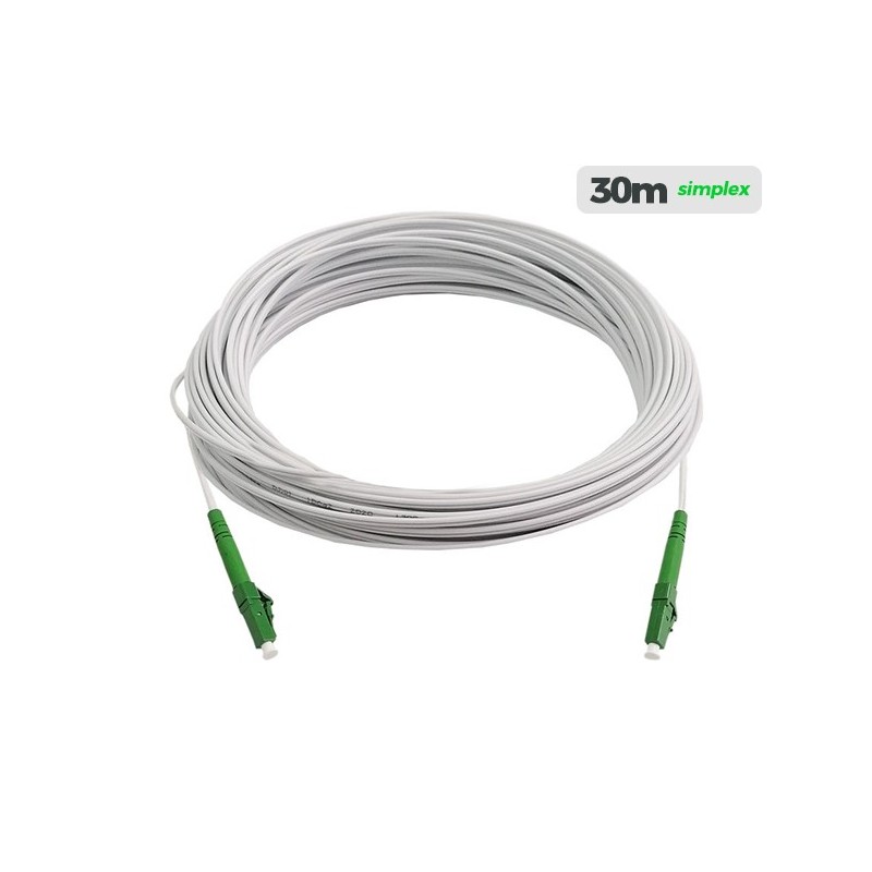 UltraLAN Pre-Terminated Drop Cable (LC/APC) Simplex - 30m - White - GeeWiz