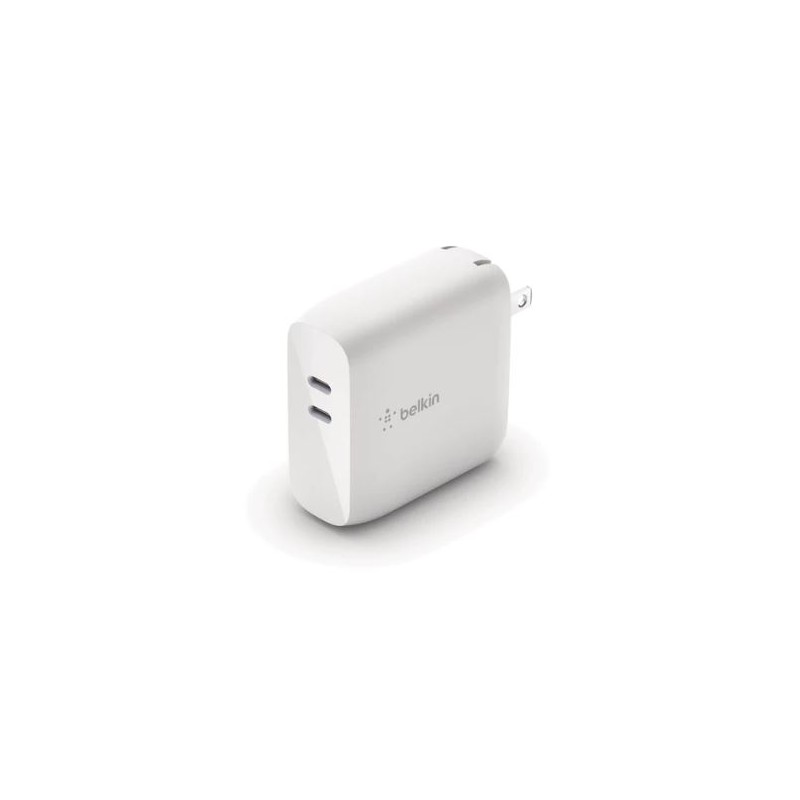 Belkin Dual 65W USB-C GaN Wall Charger with PPS - White - GeeWiz