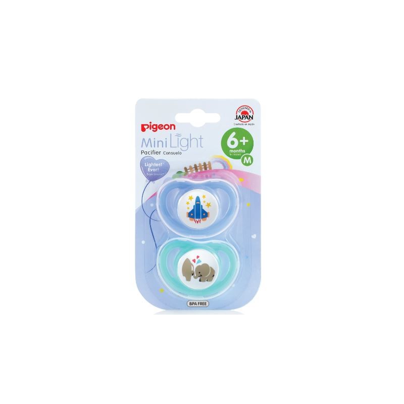 Pigeon MiniLight Pacifier (M) 2pc - Boy - GeeWiz