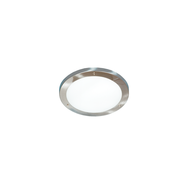 Bright Star Lighting - 410mm Satin Chrome Ceiling Fitting With Frosted ...