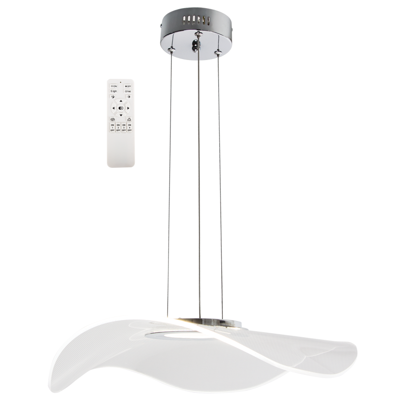 Bright Star Lighting - Polished Chrome and Acrylic Pendant LED Pendant ...