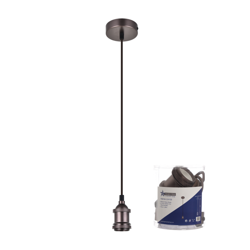 Bright Star Lighting - Single Light Plastic Pendant With Twist Cord ...