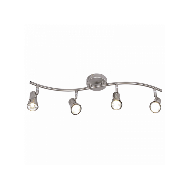Bright Star Lighting - Four Satin Chrome Spotlight On Round Base - GeeWiz