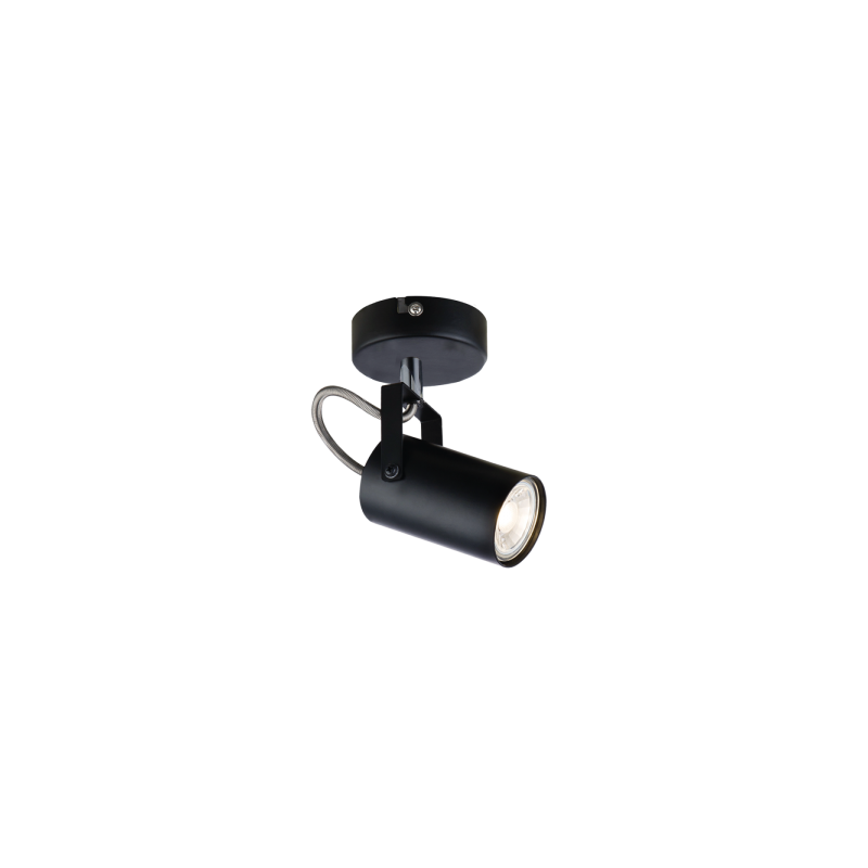 Bright Star Lighting - Black Metal and Polished Chrome Spotlight - S ...