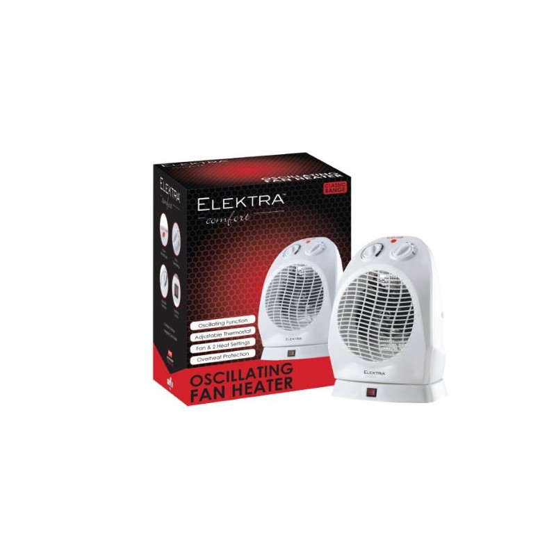 Elektra Comfort Oscillating Fan Heater - GeeWiz