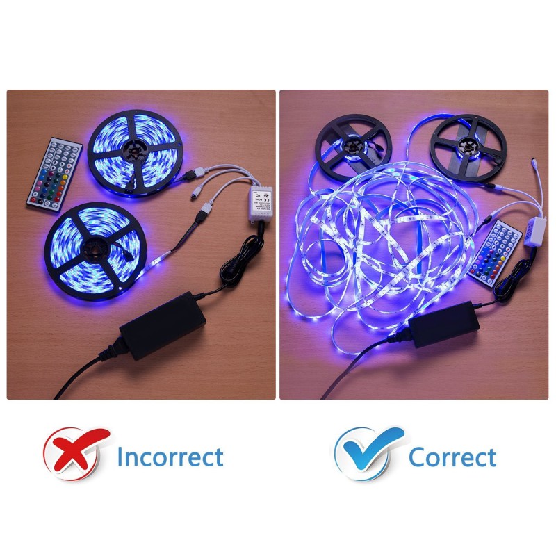 5m RGB Wifi Smart LED Strip Light kit - with DC12V Power Supply / Alexa ...