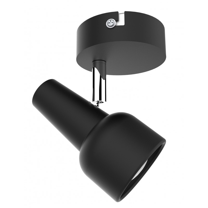 Matt Black and Polished Chrome Spotlight - GeeWiz