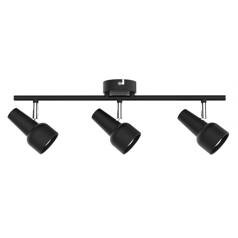 Matt Black and Polished Chrome Spotlight - GeeWiz