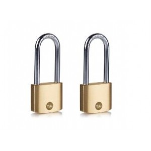 Yale 30mm Brass Long Shackle Padlock - Duo Pack - GeeWiz