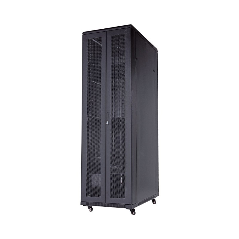 LinkQnet 27U 600X800 Cabinet with Double Mesh Doors - GeeWiz