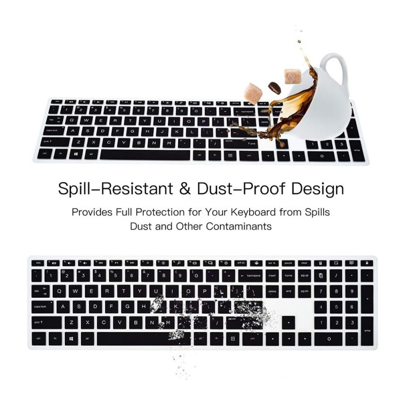 Tuff-Luv HP Pavilion All-In-One PC Keyboard Cover - Clear/Black - GeeWiz