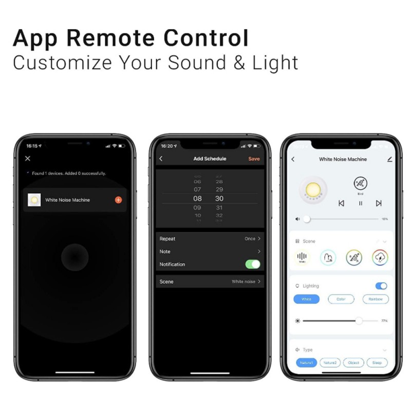 Smart White Noise Machine - Supports Remote Operations / 34 Non ...