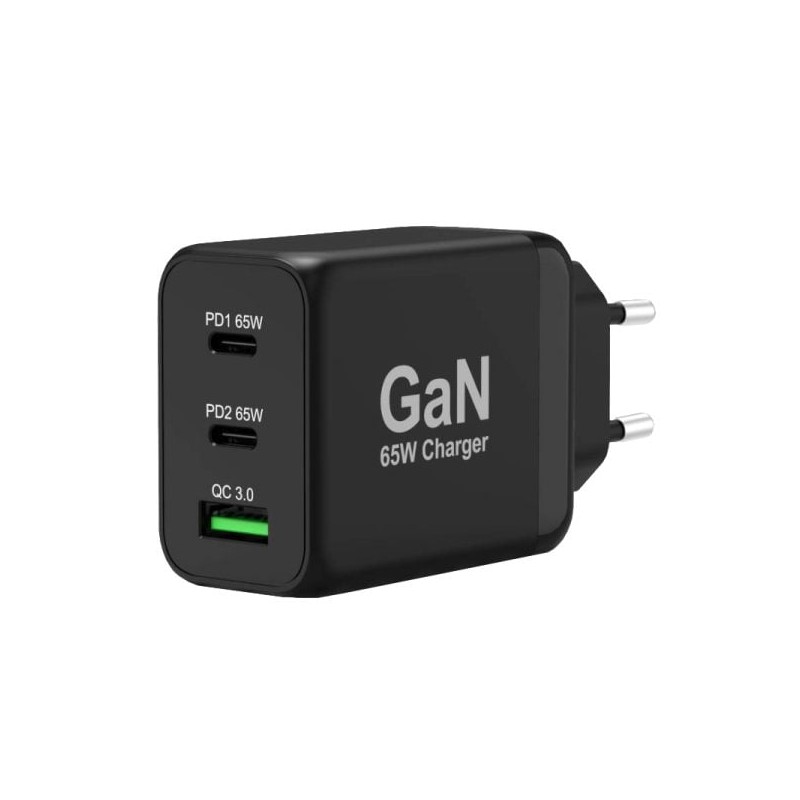Port Connect 65W GaN USB Type-C Wall Charger – Black - GeeWiz