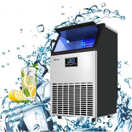 55KG Commercial Ice Machine (Plumbed-In) - high ice production capacity ...