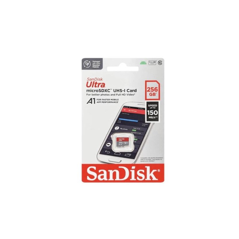 Sandisk Ultra MicroSDXC 256GB U1 C10 Memory Card - GeeWiz